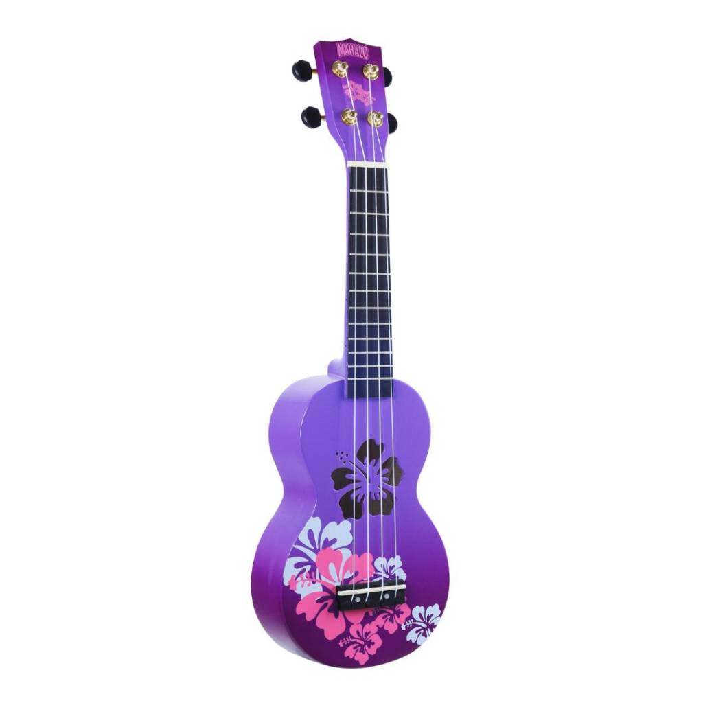 Mahalo Designer Series Soprano Ukulele Purple with Bag MD1HBPPB - Talentz