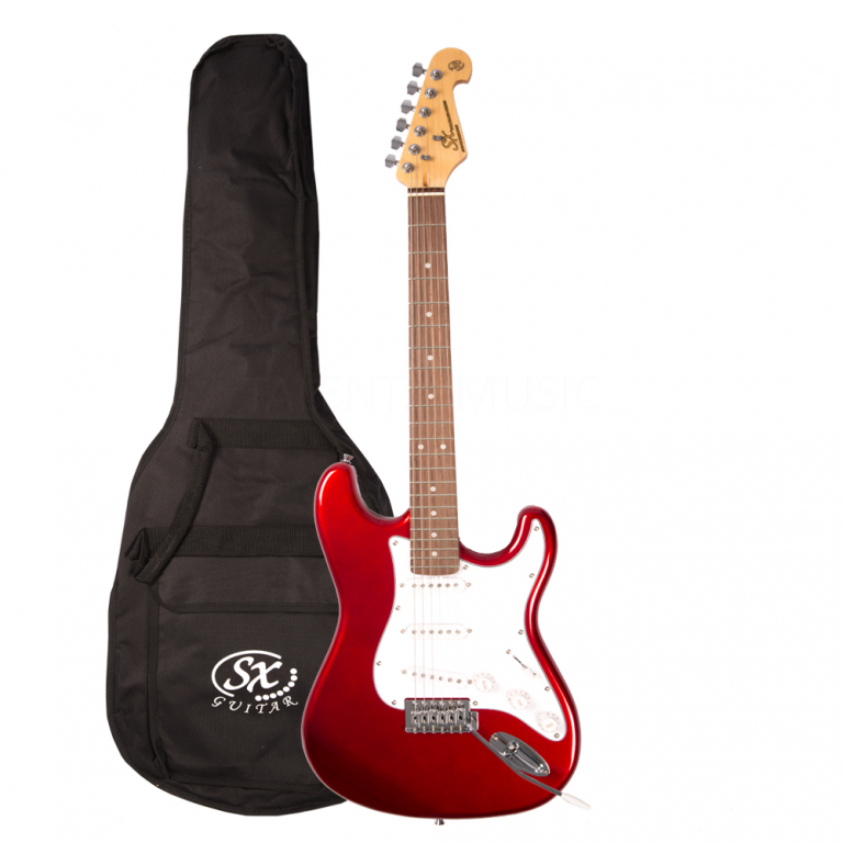 SX Electric Guitar Candy Apple Red with Bag ED1-CAR - Talentz