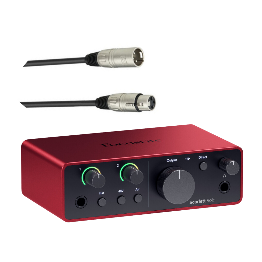 Focusrite Bundle Offer Scarlett Solo 4th Gen 2-in/2-out USB-C Audio ...