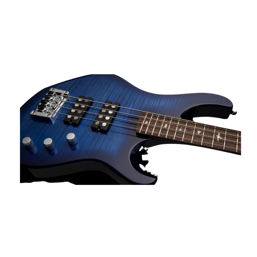 PRS SE 4 String Kingfisher Bass Maple Veneer Faded Blue Wrap Around ...